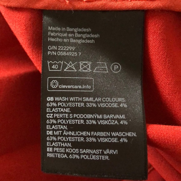 H&M | Jackets & Coats | Nwt Hm Womens Rust Trench Coat Wties At Cuff ...